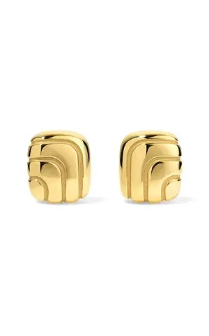 PAMELA ZAMORE Labyrinth Stud Earrings - Gold