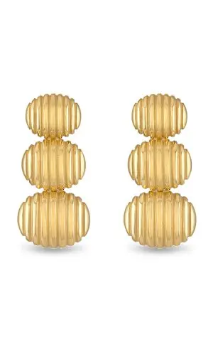 PAMELA ZAMORE Isla Triple Oval Earrings - Gold