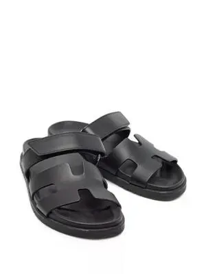 Hermès Chypre Touch-strap Sandals - Black