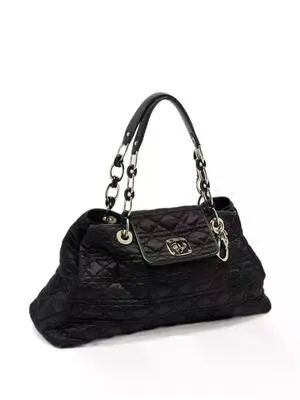 Dior 2009 Cannage Charming Lock Shoulder Bag - Black