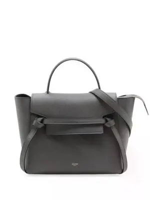 Celine 2000-2026 Micro Grained Calfskin Belt Bag Satchel - Grey
