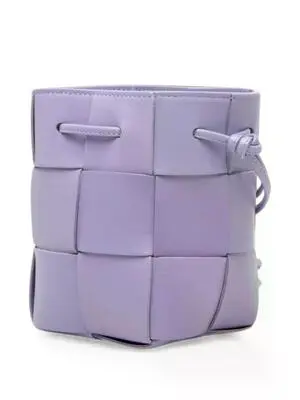 Bottega Veneta Mini Nappa Maxi Intrecciato Cassette Bucket Bag - Purple