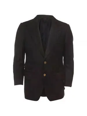 TOM FORD Peak-lapel Button-fastening Blazer - Black