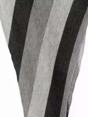 Botto Giuseppe Striped Triangular Scarf - Grey