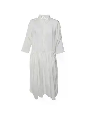 JIL SANDER Buttoned Midi Dress - Neutrals