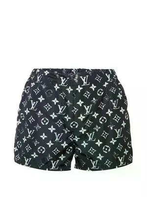 LOUIS VUITTON Monogram Print Zip-fastening Shorts