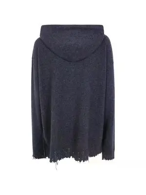 UMA WANG Distressed Zip-up Hoodie