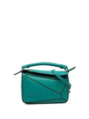 Loewe 2019 Mini Calfskin Puzzle Satchel - Blue