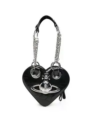 VIVIENNE WESTWOOD Juliet Heart Shoulder Bag - Black