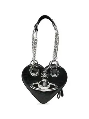 VIVIENNE WESTWOOD Juliet Heart Shoulder Bag - Black