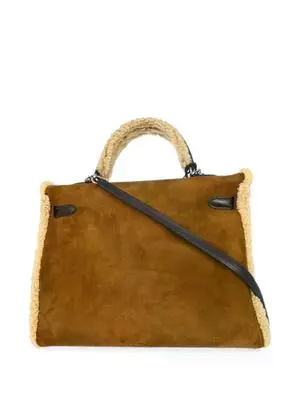 Hermès 2005 35 Kelly Shearling-trim Two-way Handbag