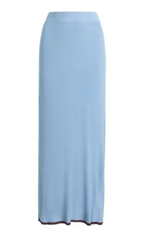 THIRD FORM Bound Knit Midi Skirt - Blue