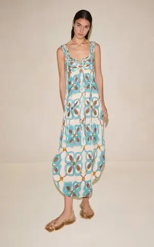 Alexis Eden Linen-cotton Maxi Dress