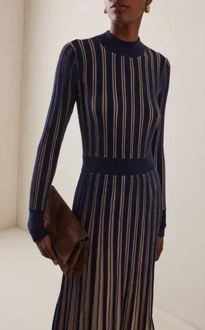 Cara Cara Mariella Pleated Wool Midi Dress