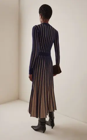 Cara Cara Mariella Pleated Wool Midi Dress