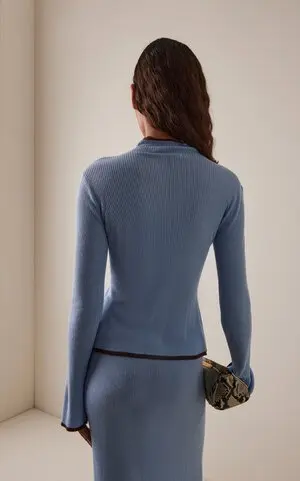 THIRD FORM Bound Knit Cardigan - Blue