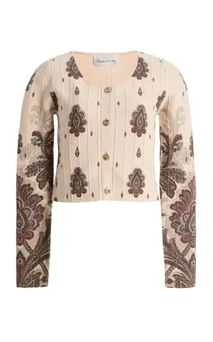 Cara Cara Rose Knit Cardigan - Ivory