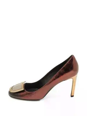 ROGER VIVIER Belle Vivier Leather Pumps - Brown
