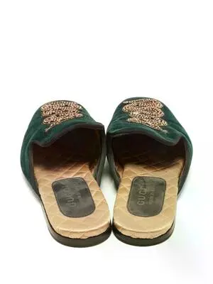 Gucci Lawrence Snake-embellished Mules