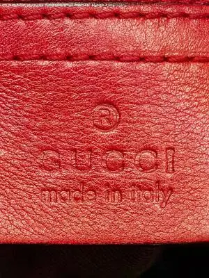 Gucci 2008 Guccissima Messenger Bag - Red