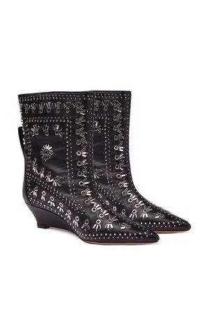 ODISSI Gemma D Studded Leather Ankle Boots