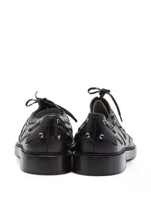 Dior Eyelet-detail Lace-up Derby Shoes - Black