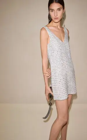 Alexis Clement Silk Organza Mini Dress - White