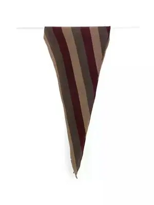 Botto Giuseppe Stripe-print Scarf - Brown