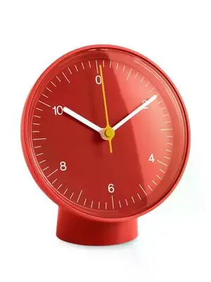 HAY X Jasper Morrison Round-frame Pedestal Clock - Red
