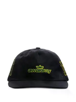 AWAKE NY Logo Embroidered Baseball Cap - Black