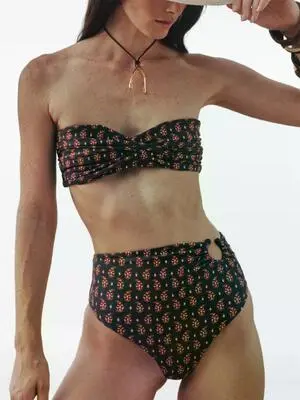 Johanna Ortiz Paisley-print High-waist Bikini Bottoms