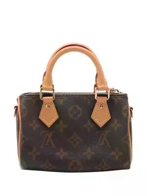 LOUIS VUITTON 2025 Monogram Nano Speedy Bandouliere Satchel - Brown