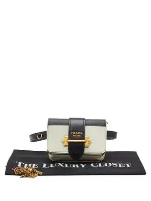 Prada Cahier Logo-detail Belt Bag - Neutrals