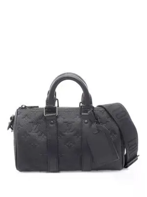 LOUIS VUITTON 2021 25 Keepall Bandoulière Monogram Holdall - Black