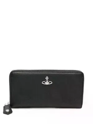VIVIENNE WESTWOOD Orb-plaque Zip-fastening Wallet - Black