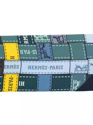 Hermès 2000-2026 Bolduc Au Carre Silk Twilly Scarf Scarves - Blue