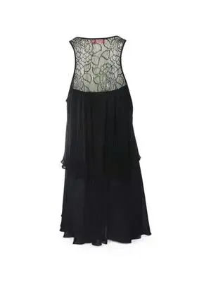 Oscar De La Renta Pink Label Lace-detail Mini Dress - Black