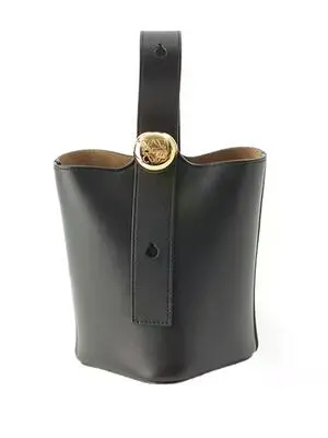 Loewe 2010-2026 Mini Calfskin Pebble Bucket Bag Satchel - Black