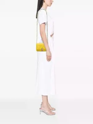 BVLGARI 2010-2026 Leather Serpenti Cabochon Chain Crossbody Bag - Yellow