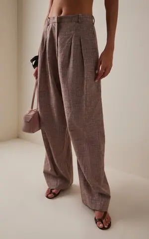 Rachel Comey Walford Pleated Linen-cotton Pants