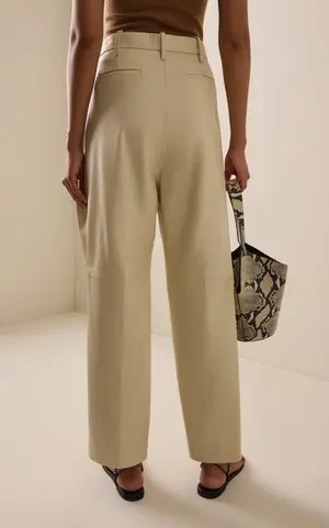 Co Pleated Leather Pants