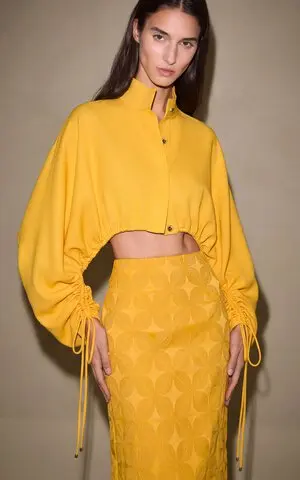 Alexis Caro Leather Top - Yellow