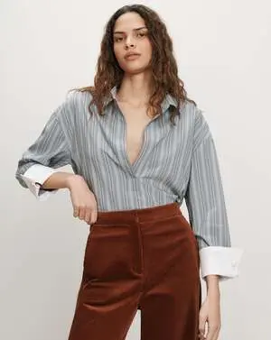 Veronica Beard Draymond Striped Shirt