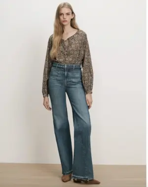 Veronica Beard Rhosen Floral Blouse - Acorn Multi