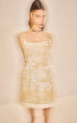 Alexis Marlo Cotton-blend Mini Dress - Nude