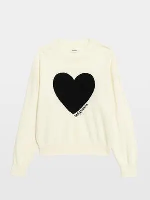 Zadig&Voltaire Soulo Heart Motif Sweater - Ecru