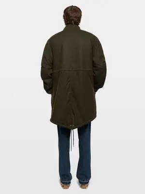 Zadig&Voltaire Waxed Cotton Parka With Faux Fur Lining And Stand Collar