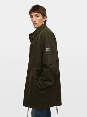 Zadig&Voltaire Waxed Cotton Parka With Faux Fur Lining And Stand Collar