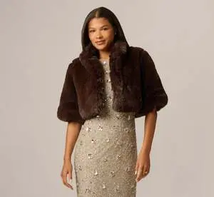 Adrianna Papell Textured Outerwear For Women