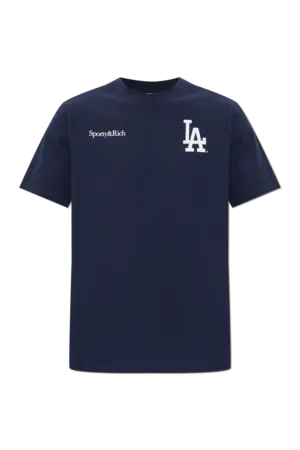 SPORTY & RICH T-shirt From The ‘s&r X La Dodgers’ Collection - Navy Blue